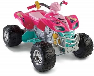 Power Wheels Kawasaki: ATV, Black & Barbie KFX. Toddler Quad