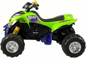 Power Wheels Kawasaki: ATV, Black & Barbie KFX. Toddler Quad